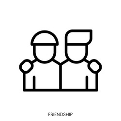 Charity icon line art style design isolated Vector Image