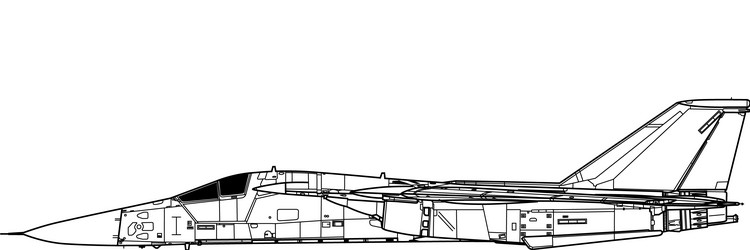 General dynamics f-111 aardvark Royalty Free Vector Image