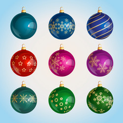 Winter holiday with christmas balls Royalty Free Vector