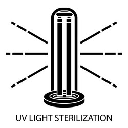 Uv light disinfection color icon ultraviolet Vector Image