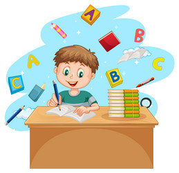 Do Homework Cartoon Vector Images (over 620)