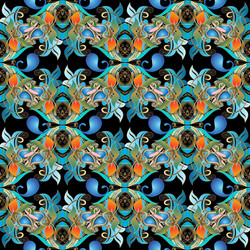 Vintage floral 3d seamless pattern elegance Vector Image