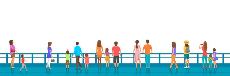 Cartoon people isolated man and woman back view Vector Image