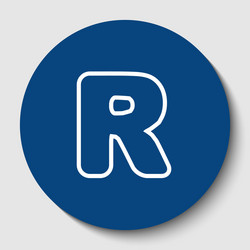 Letter r sign design template element Royalty Free Vector