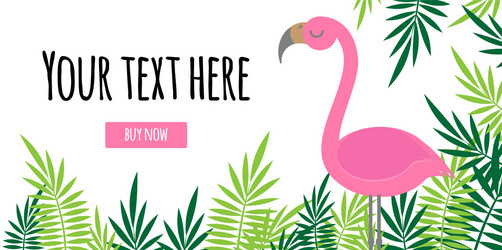 Invitation card set - flamingo theme Royalty Free Vector
