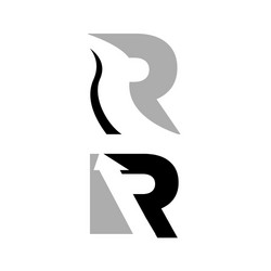 Custom creative initial letter r logo design Vector Image