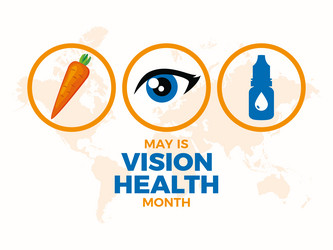 May is healthy vision month poster Royalty Free Vector Image