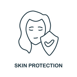 Skin care line icon simple element from care Vector Image
