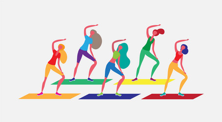 Aerobic dance Royalty Free Vector Image - VectorStock
