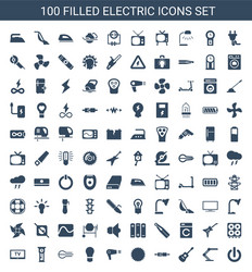 Electric icons Royalty Free Vector Image - VectorStock