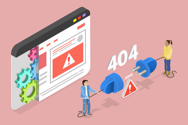 3d isometric flat of ui ux Royalty Free Vector Image