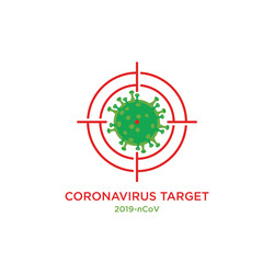 Corona virus target of virus Royalty Free Vector Image