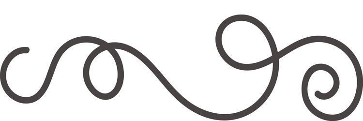 Curved calligraphy line Royalty Free Vector Image