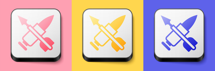 Filled outline crossed bullet with arrow icon Vector Image