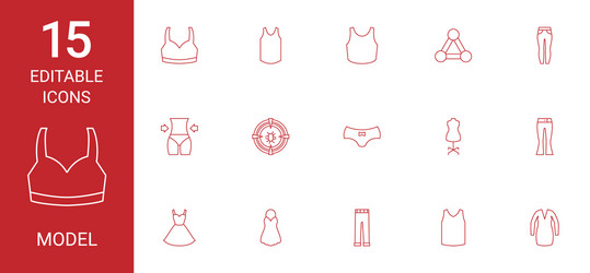 Model icons Royalty Free Vector Image - VectorStock