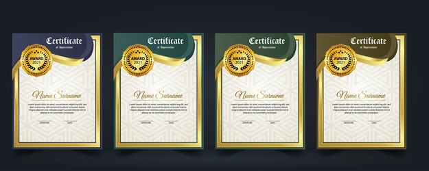 Modern design certificate layout concept simple Vector Image