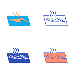 Relax colorful icon set Royalty Free Vector Image