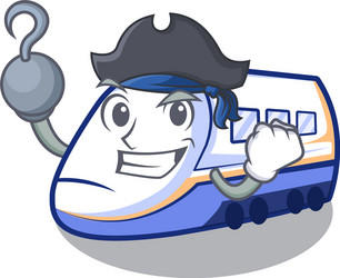 Army shinkansen train in shape mascot Royalty Free Vector