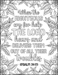 Bible verse coloring pages christian lettering Vector Image