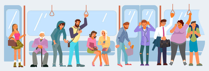 Subway Crowd Vector Images (over 360)