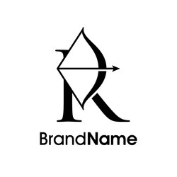 Elegant initial r arrow logo Royalty Free Vector Image