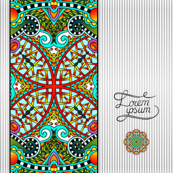 Invitation card with floral ornament Royalty Free Vector