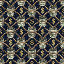 Geometric pattern with dollar sign money rolls Vector Image