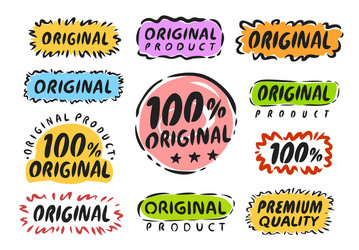 Original label Royalty Free Vector Image - VectorStock