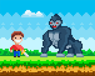 Pixel Fighting Characters Vector Images (over 240)