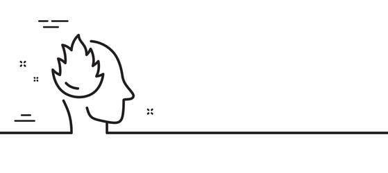 Stress line icon confused mind sign minimal line Vector Image