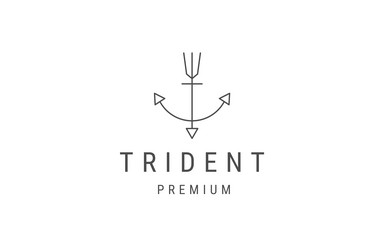 Trident snake logo Royalty Free Vector Image - VectorStock