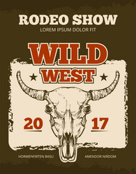 Vintage rodeo show poster Royalty Free Vector Image
