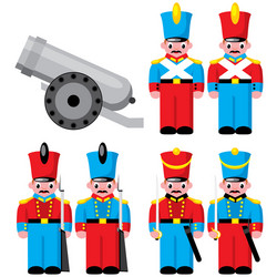 Toy soldier seamless pattern Royalty Free Vector Image
