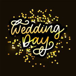 Wedding hand lettering sign calligraphy text Vector Image