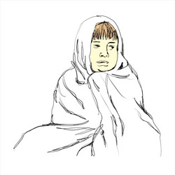 Hand drawn of cold expression Royalty Free Vector Image