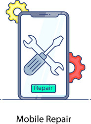 Mobile repair Royalty Free Vector Image - VectorStock