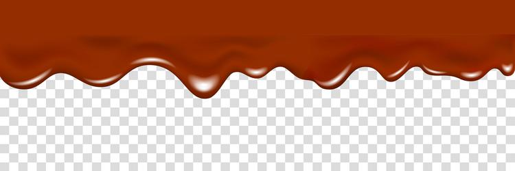 Realistic dark chocolate falling drops dripping Vector Image