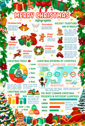 Christmas infographic Royalty Free Vector Image