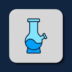 Filled outline glass bong for smoking marijuana Vector Image