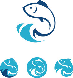 Round fish icon Royalty Free Vector Image - VectorStock