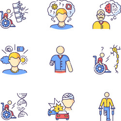 Brain hypoxia rgb color icon Royalty Free Vector Image