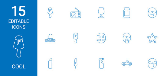 8 cool icons Royalty Free Vector Image - VectorStock