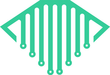 Diamond tech logo design template creative Vector Image