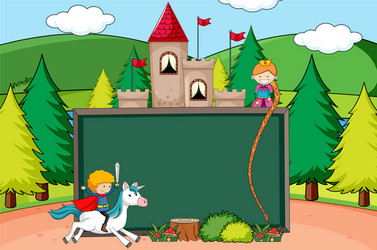 Fairy tale banner template Royalty Free Vector Image