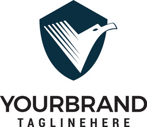Bird shield logo security design concept Vector Image