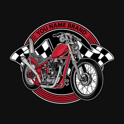 Biker Logo - Motorcycle Emblem Royalty Free Vector Image