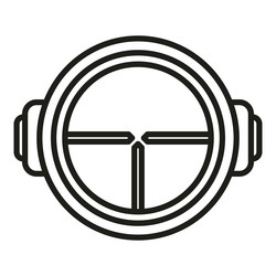 Telescopic sight icon outline rifle scope Vector Image