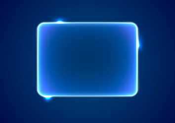 Blue and violet neon color rectangle frame Vector Image