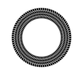 Auto tire tread rectangle frame car Royalty Free Vector