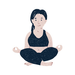 Beautiful plus size woman Royalty Free Vector Image